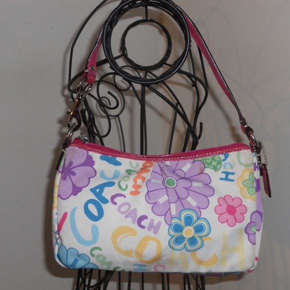 Coach | Bags | Coach Multicolor Floral Print Shoulder Bag | Poshmark